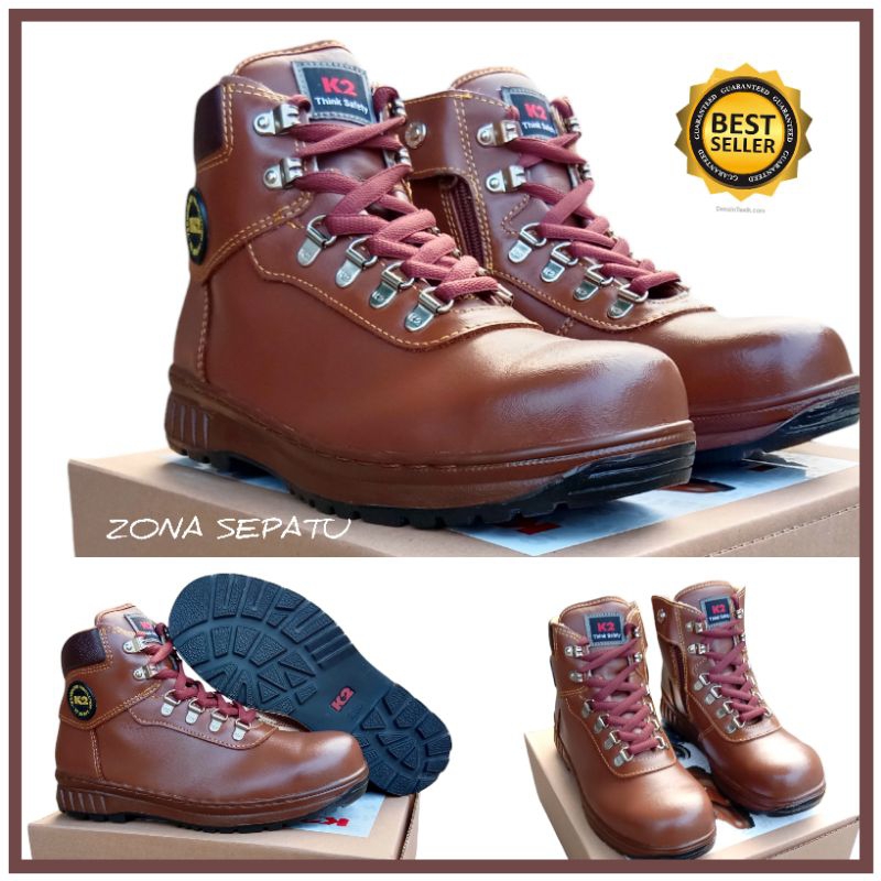 Jual ⭐⭐⭐⭐⭐ Sepatu Safety K2 Original Ujung Besi / Sepatu Kerja Pengaman ujung besi K2 Asli ...