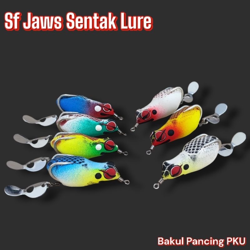 Jual soft frog jaws hook vmc mt sentak lure. soft frog suara jaws | Shopee Indonesia