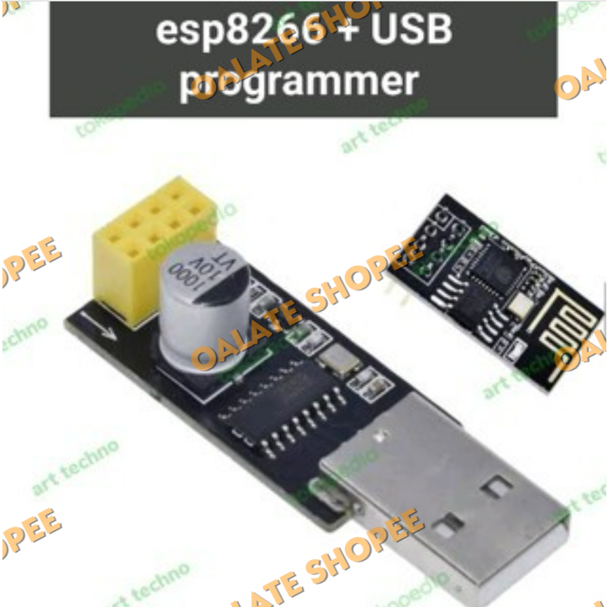 Jual 1 Set Esp8266 + Usb Adapter Programmer Ch340 Usb Serial Esp-01 Esp-01S | Shopee Indonesia