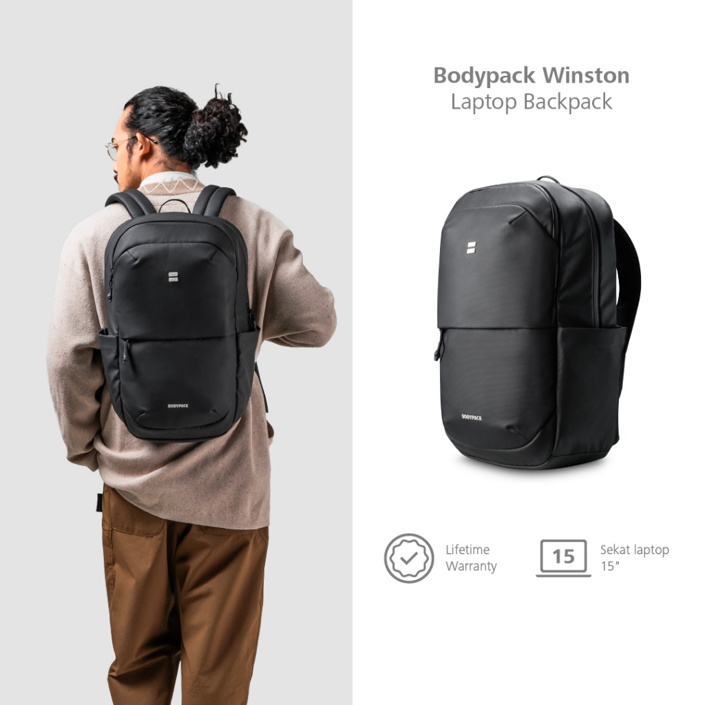 Jual Bodypack Winston Laptop Backpack 15 Inch Tas Ransel Kerja Kuliah ...