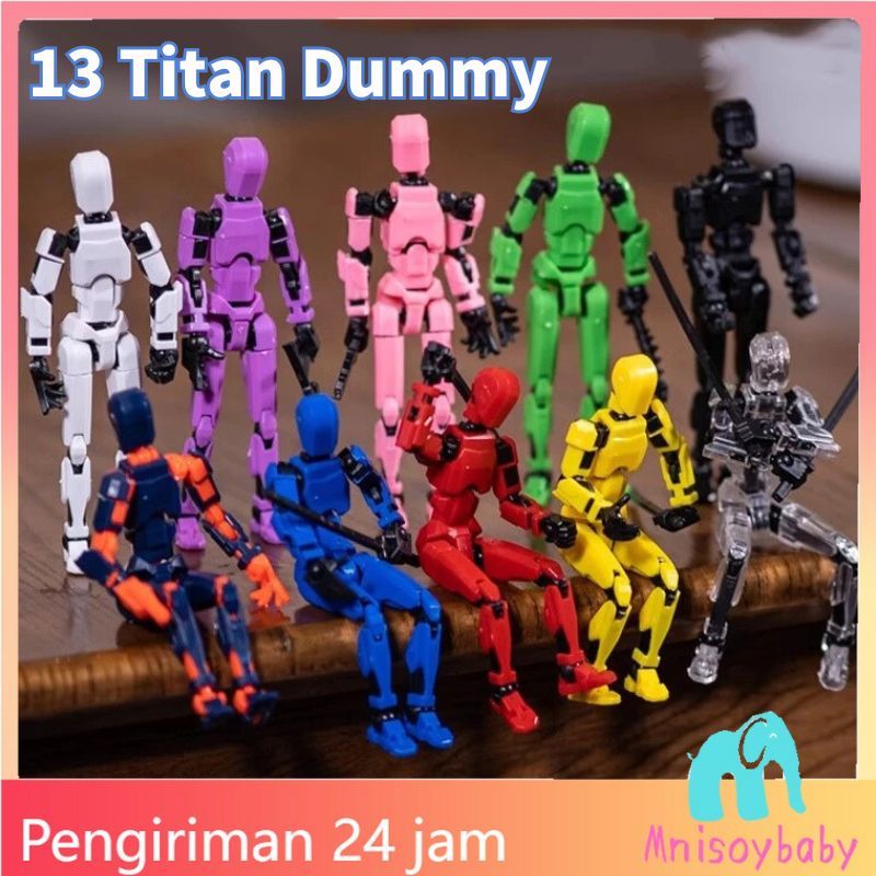 Jual 【COD】Lucky 13 Joint Movable Action Figure robot 3D Multi-sendi ...