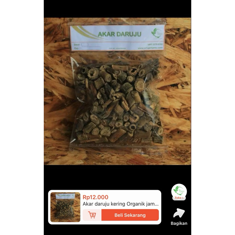Jual 1 kg daun pegagan organik kering / akar daruju / teh herbal daun ...