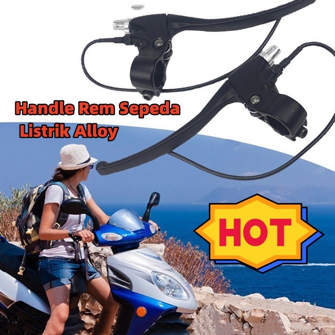 Jual Tuas rem hitam perak universal sepeda motor skuter listrik / tuas ...