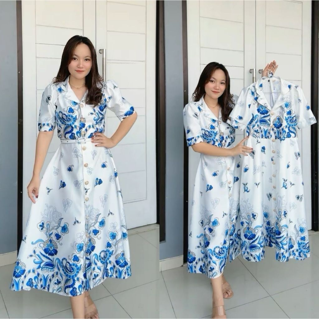 Jual Emma.Butik E00245 Midi Dress Gaun Pesta Wanita Turkish Gereja ...