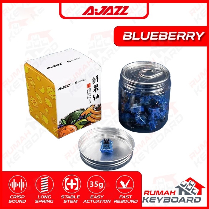 Jual AJAZZ x HUANO Blueberry - Switch - 35g - Linear - Mechanical ...