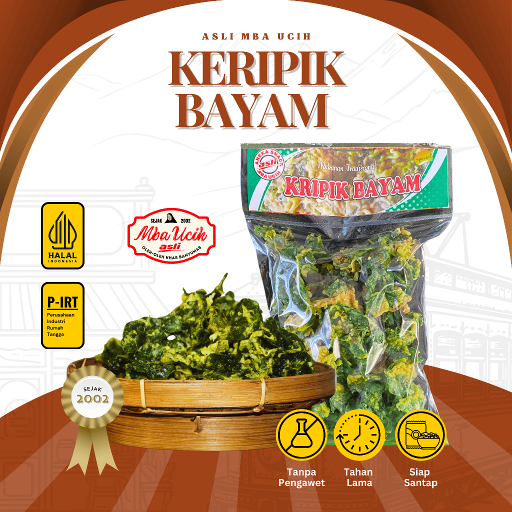 Jual Keripik Bayam Asli Mba Ucih Oleh Oleh Khas Banyumas | Shopee Indonesia