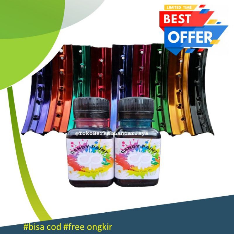 Jual (OLES) 50 ML CANDY PAINT PEWARNA LOGAM CAT VELG CANDY CHROME CAT ...