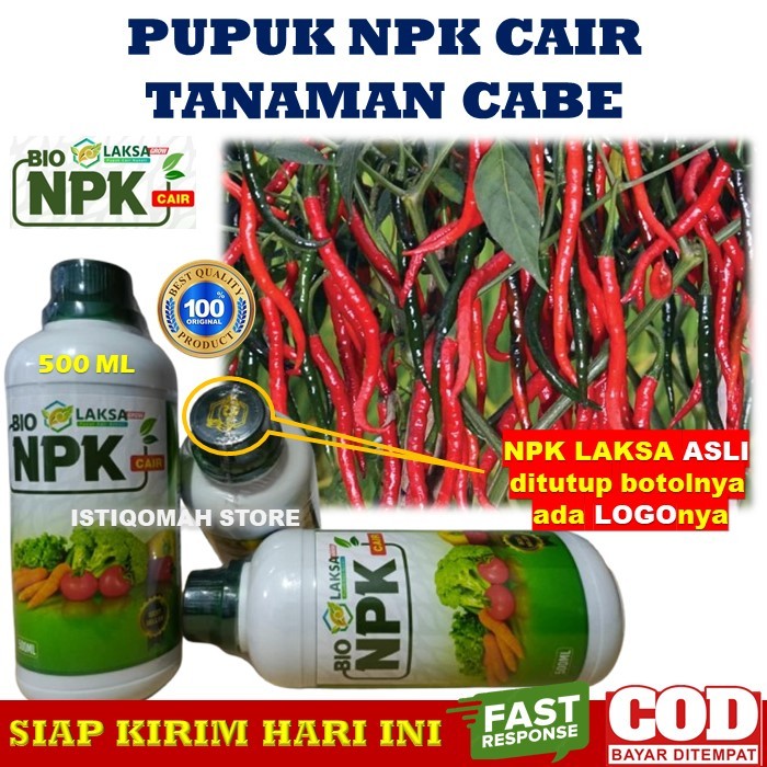 Jual PROMO COD MURAH Pupuk NPK Cair LAKSA GROW 500ml - Pupuk Cair Perangsang Pertumbuhan Tanaman ...