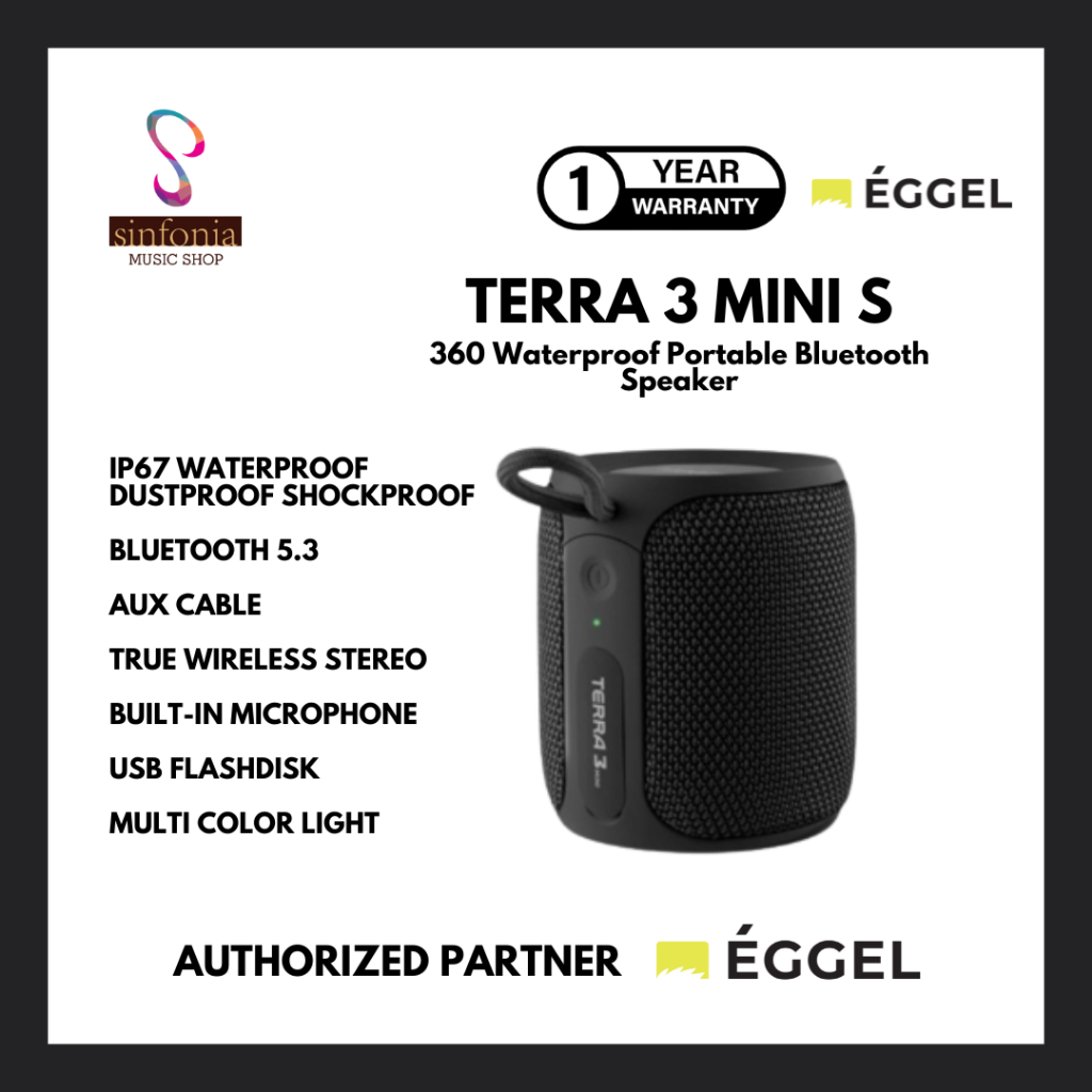 Jual Eggel Terra 3 Mini S 360 Waterproof Portable Bluetooth Speaker ...