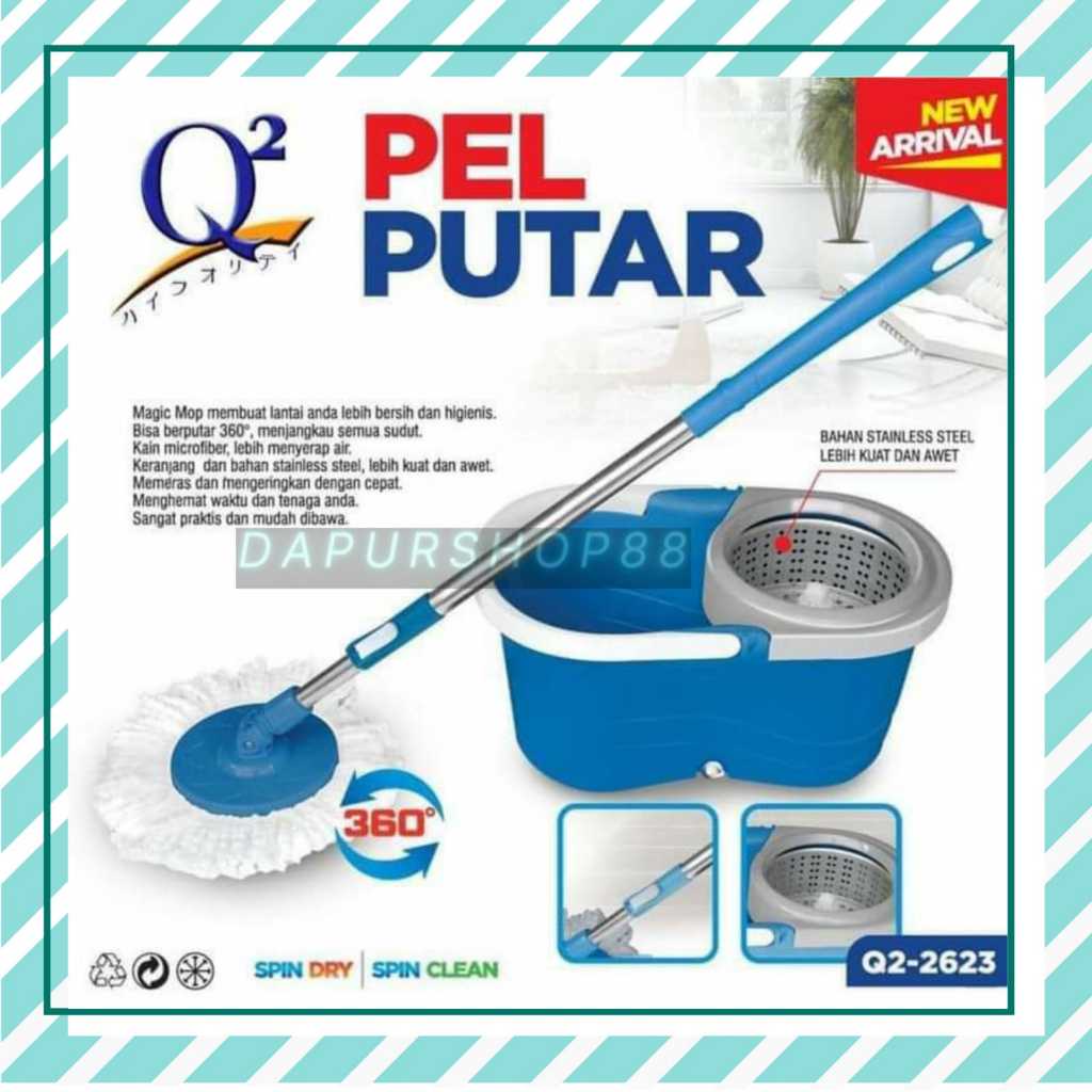 Jual MAGIC MOP Q2-2623 / ALAT PEL LANTAI Q2 2623 / PEL LANTAI SPIN MOP ...