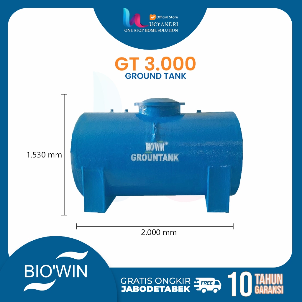 Jual Tangki Air Tanam 3000 L Toren Pendam Tandon Ground Tank GT-3 ...