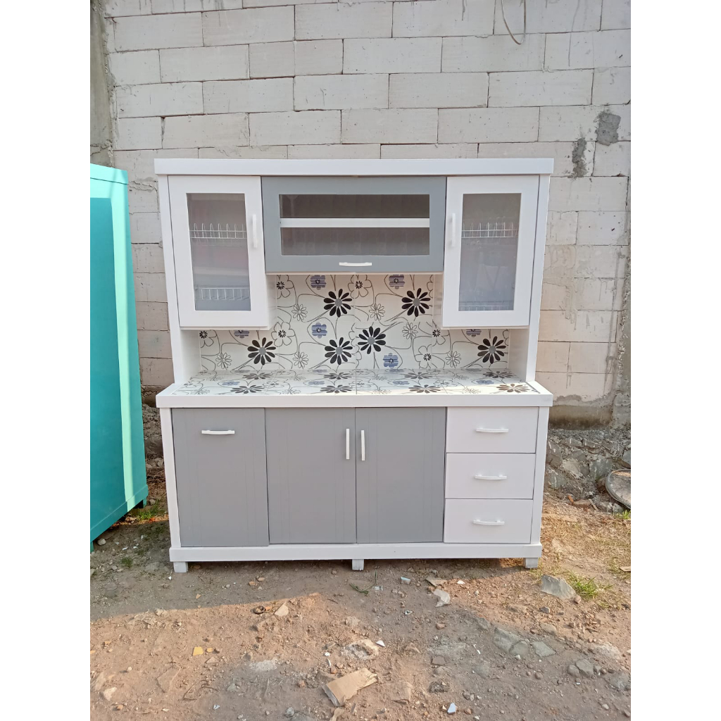 Jual LEMARI PIRING KAYU HIDROLIK 15MM / RAK DAPUR / KITCHEN SET / RAK ...