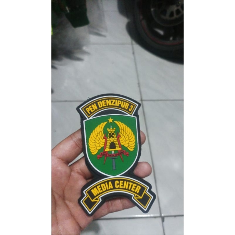 Jual patch rubber pen denzipur media center sticker karet custom ...