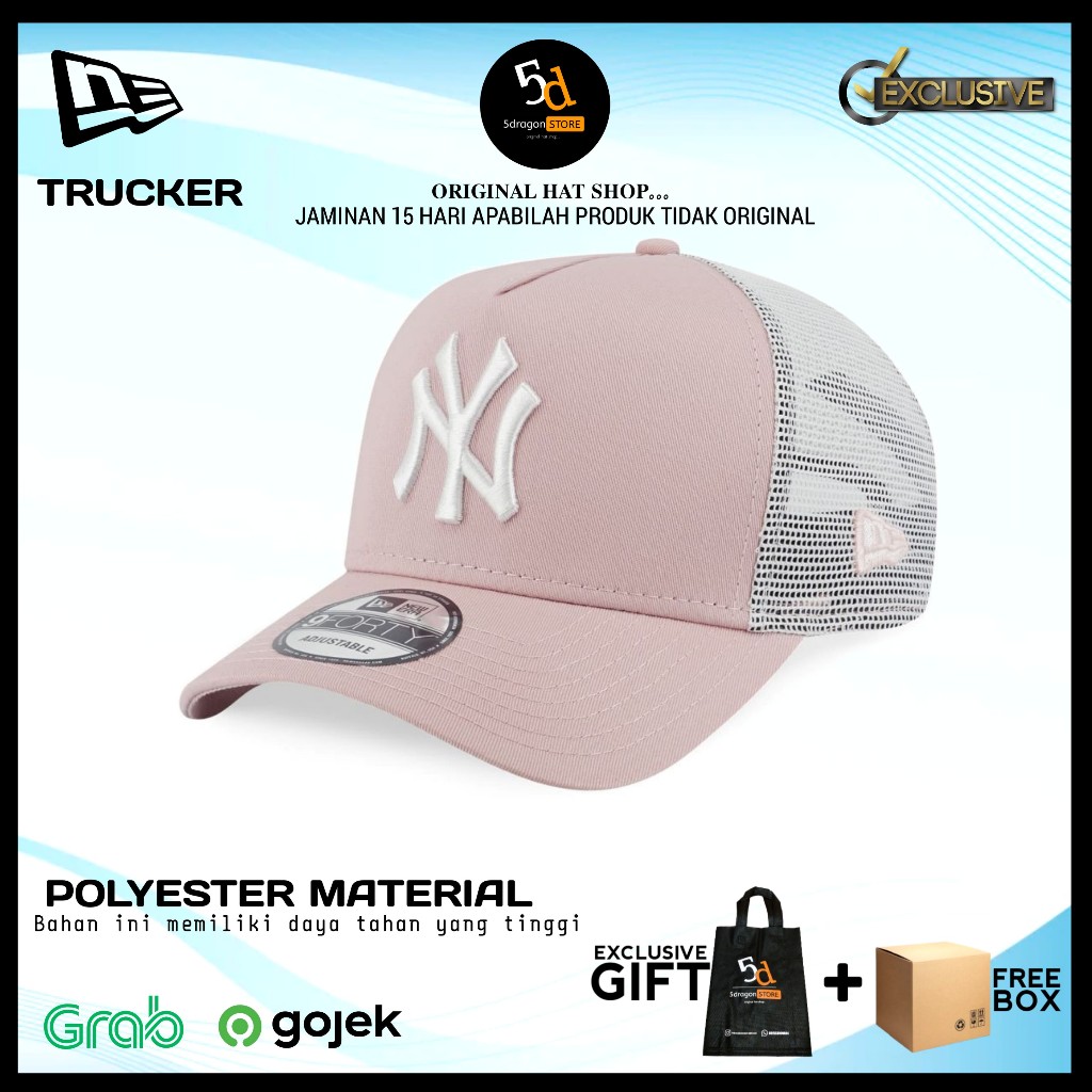 Jual TOPI NEW ERA ORIGINAL TRUCKER NEW YORK YANKEES CRL STORY PINK ...