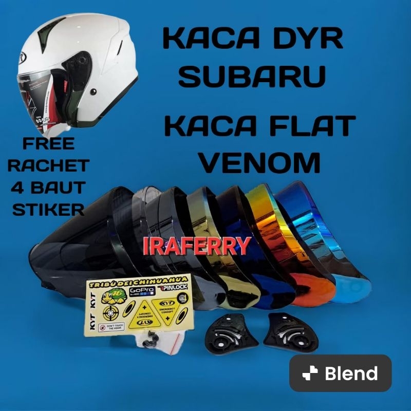 Jual Kaca Helm Dyr Subaru dengan Visor Rata Venom untuk Sepeda Motor ...