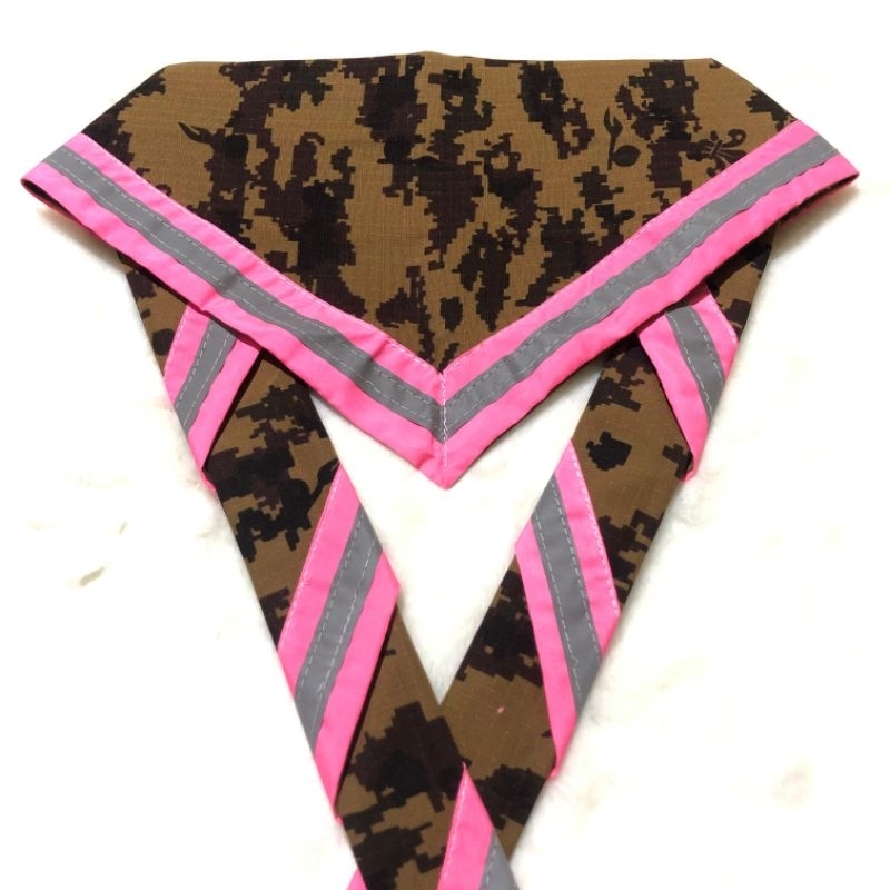 Jual Scraf loreng pramuka lis pink bahan ripstop premium menyala dalam ...