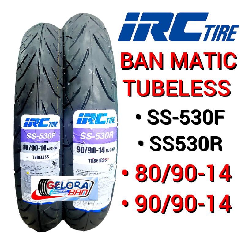 Jual Ban Matic Tubeless Irc Ss530f 80/90-14 Ss530r 90/90-14 tubles ring ...