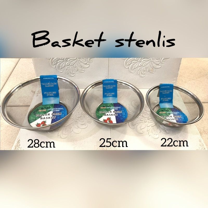 Jual BASKOM JARING STAINLESS 22CM | 25CM | 28CM | Shopee Indonesia