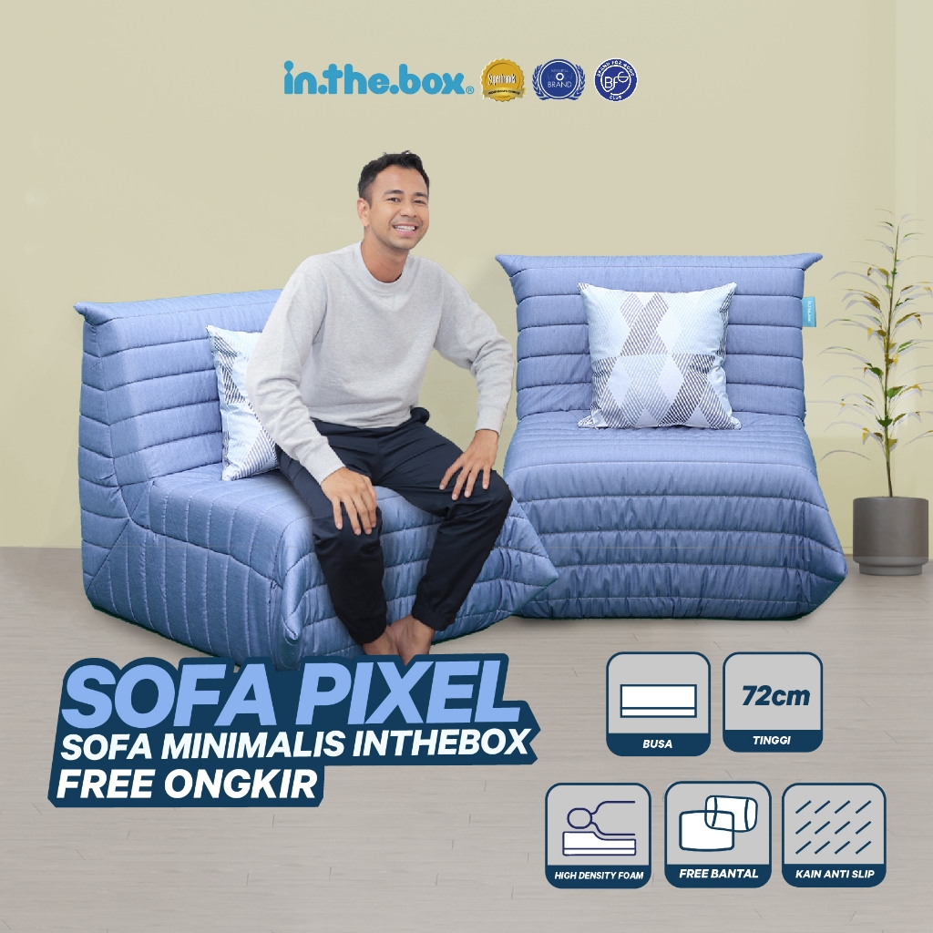Jual In The Box Sofa Pixel 1 Seater | Free Bantal | Shopee Indonesia
