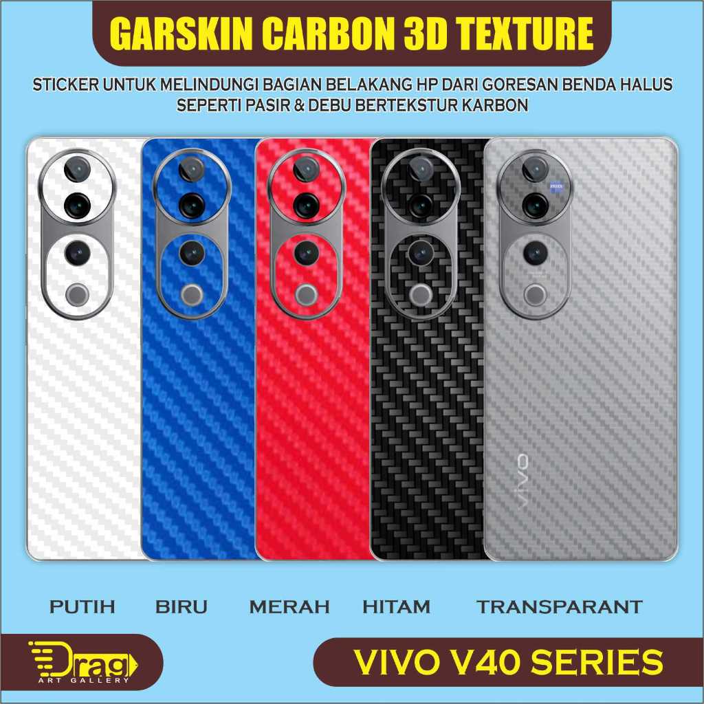 Jual Sticker Anti Jamur Karbon VIVO V30 V40 Pro V40 Lite Garskin Carbon ...