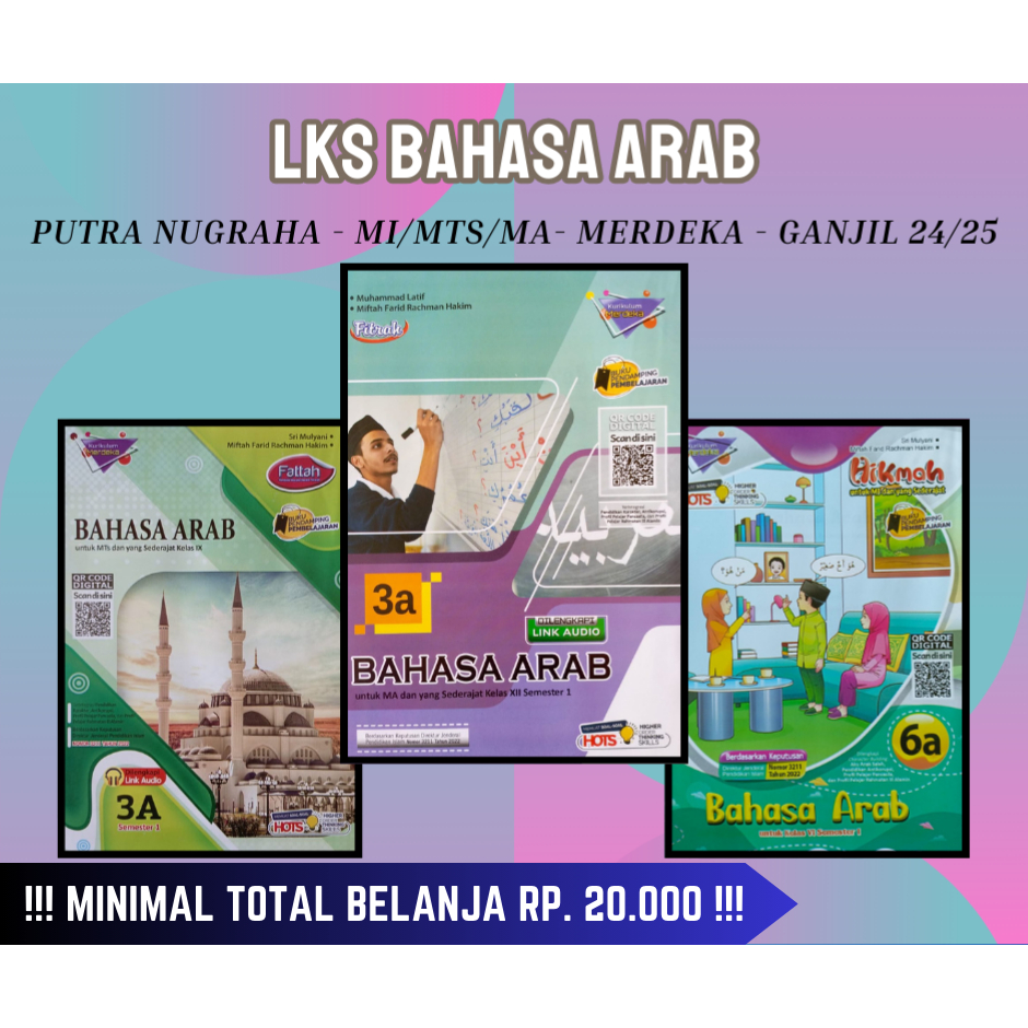 Jual Buku LKS BAHASA ARAB PUTRA NUGRAHA MI MTS MA KMA 3211 Merdeka Ganjil 2024/2025 - Original ...
