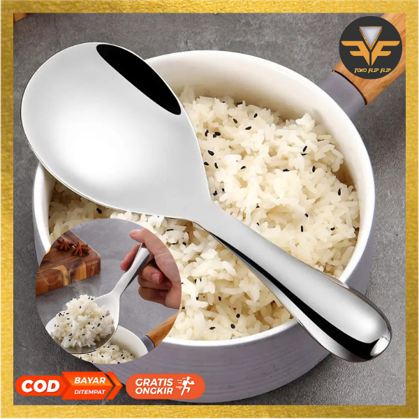 Jual Centong Nasi Stainless Steel Tebal / Sendok Nasi Saji Dapur ...