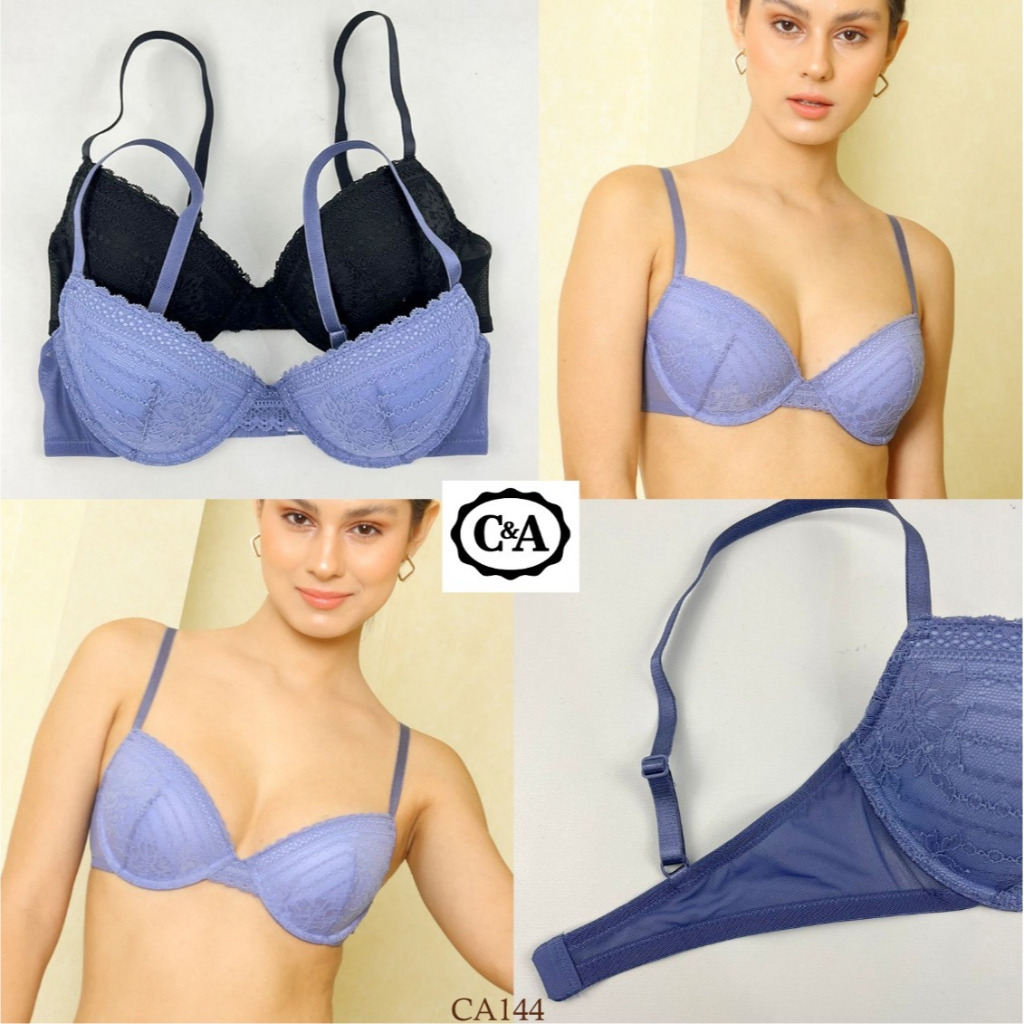 Jual Bra Wanita Kawat Underwire Busa Tipis C&A Cup 3/4 Full Renda 34B 36B 36C 38B Pakaian Dalam ...