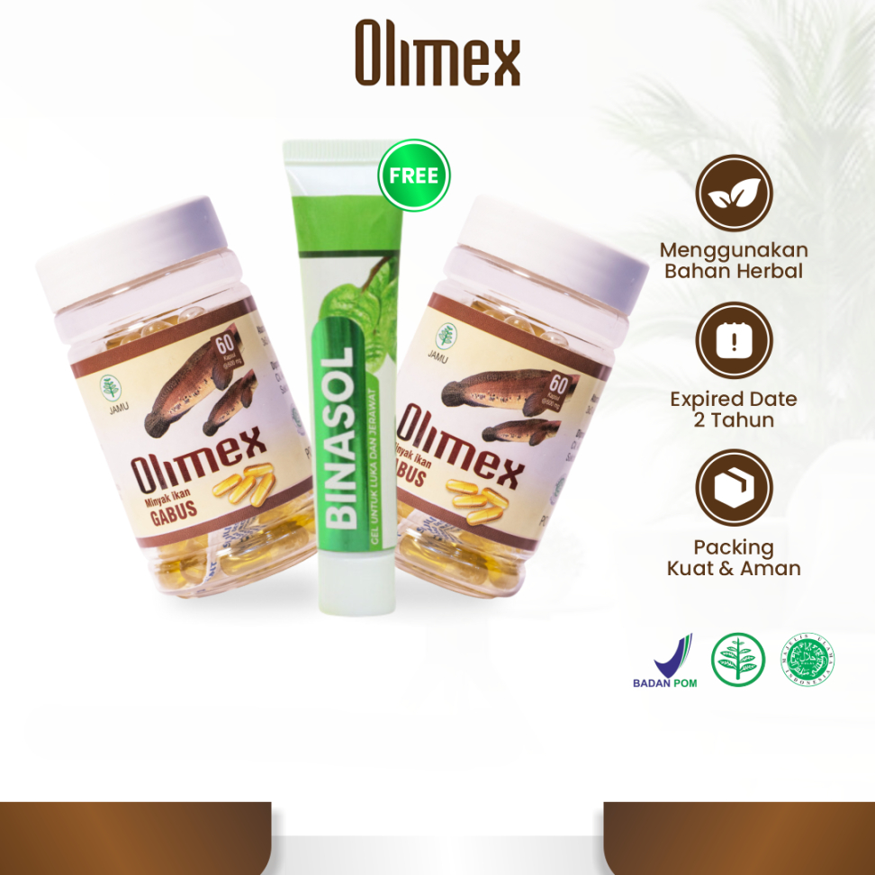 Jual Olimex Paket Luka Kronis Kapsul Minyak Ikan Gabus Albumin Kutuk 2 ...
