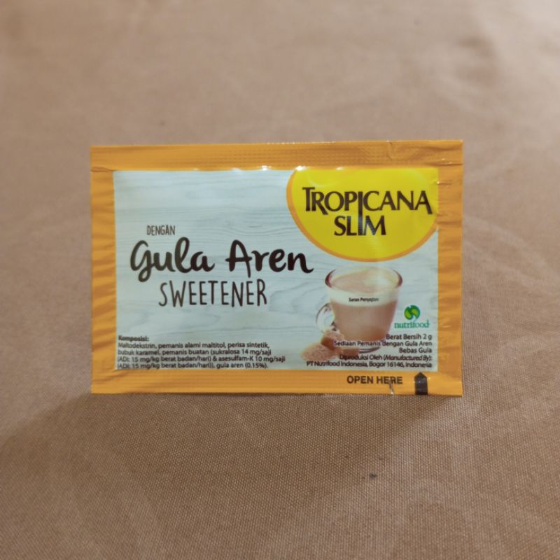 Jual Tropicana Slim GULA AREN Repack 10 Sachet | Shopee Indonesia