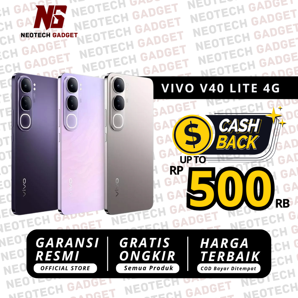 Jual VIVO V40 Lite 4G (8/256 | 8/128) Original Garansi Resmi | Shopee Indonesia