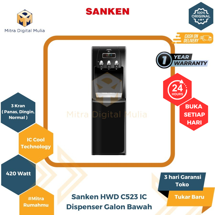 Jual Sanken HWD C523 IC Dispenser Galon Bawah Hitam | Shopee Indonesia