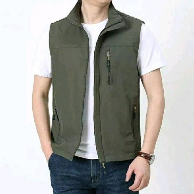 Jual KODE E89K Jaket Rompi pria terbaru Rompi vest motor Rompi keren ...