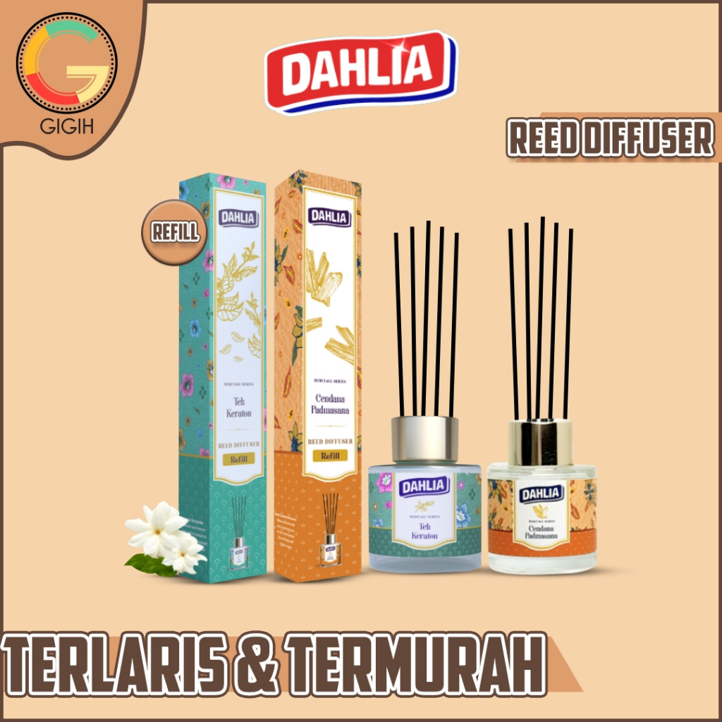 Jual DAHLIA REED DIFFUSER ALAT / REFILL TEH KERATON & CENDANA PENGHARUM ...