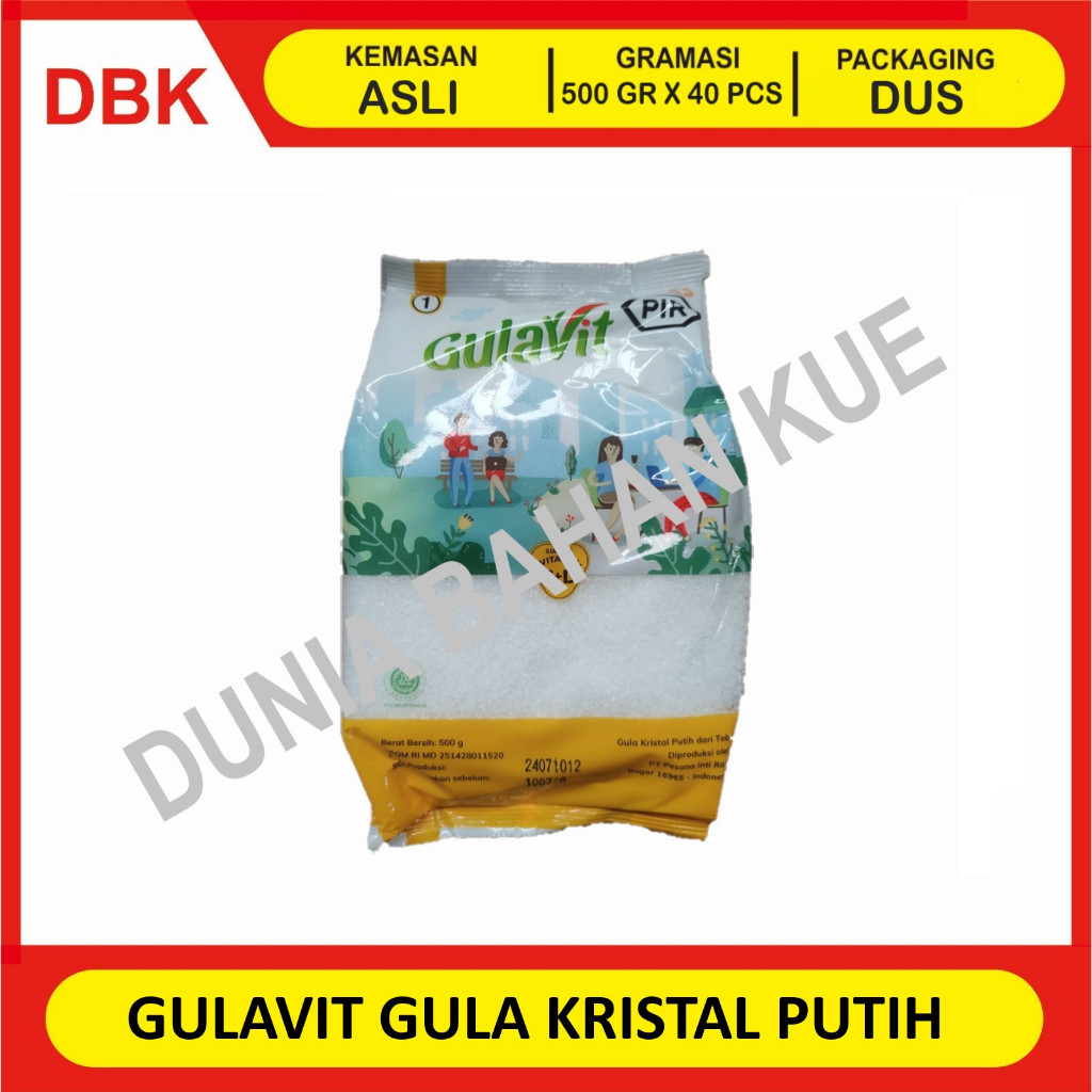 Jual GULAVIT GULA KRISTAL PUTIH / GULA PASIR / GULA KRISTAL 500 GR - 1 ...