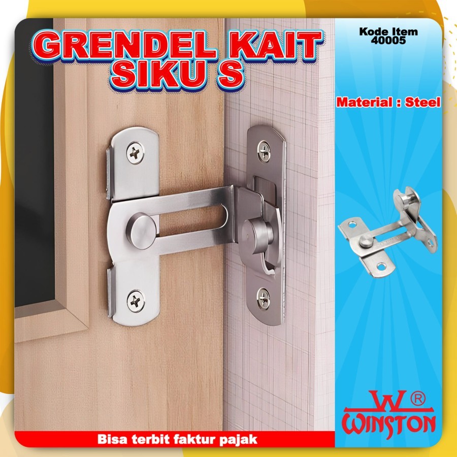 Jual KUNCI Gerendel Grendel Kait Siku S Gembok Slot Pintu Geser ...