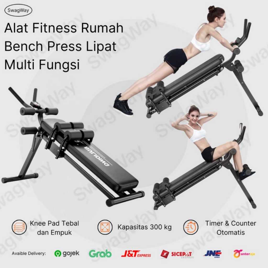 Jual Bench Press Alat Fitness Rumah Bangku Sit Up Home Gym Papan ...