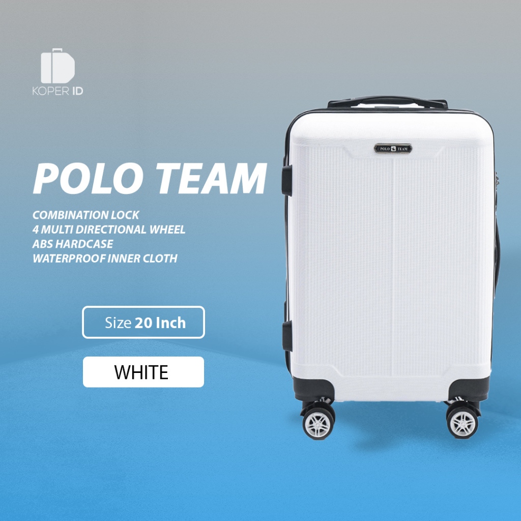 Jual Koper Hardcase Fiber ABS Polo Team Kabin size 20 inch - 1003 ...