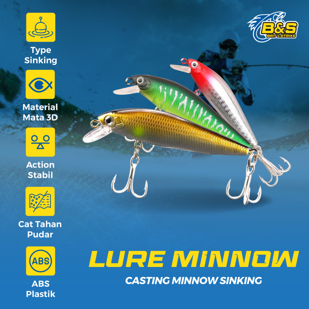 Jual Lurekiller Umpan Pancing Minnow 7g/10g/14g umpan casting minnow sinking MN021 | Shopee ...