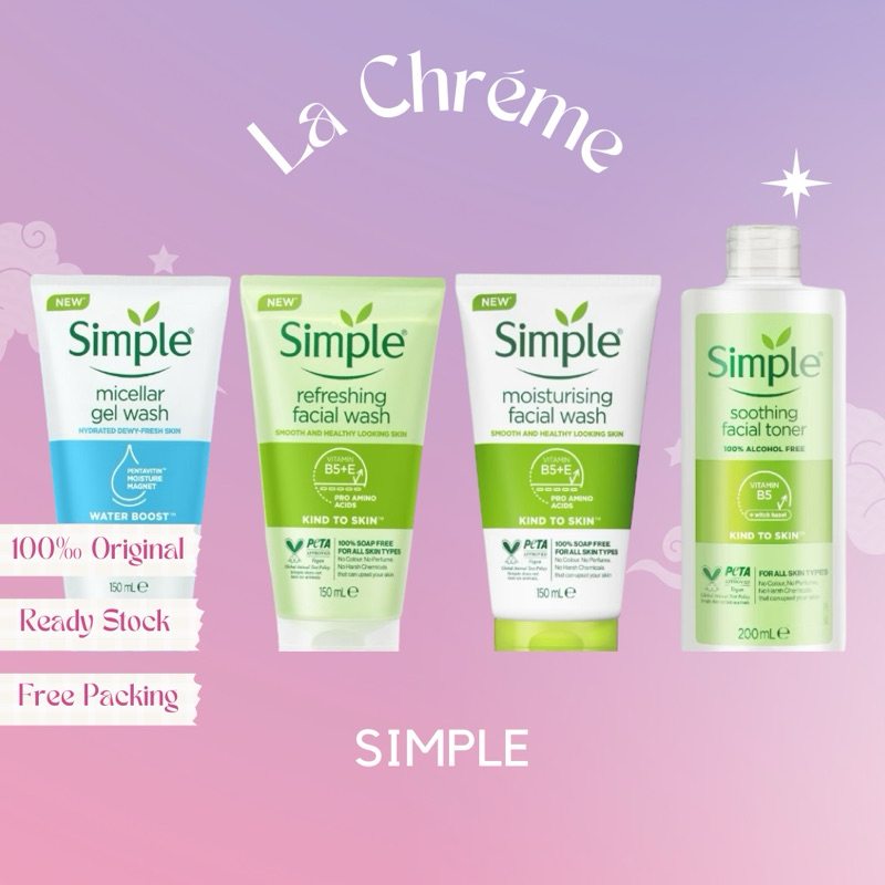 Jual Simple Kind To Skin Refreshing Facial Wash / Simple Moisturizing ...