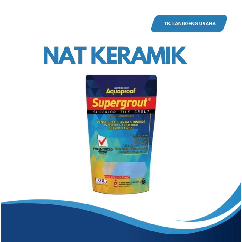 Jual LU AQUAPROOF SUPERGROUT PENGISI NAT LANTAI DINDING CEPAT KERING ...