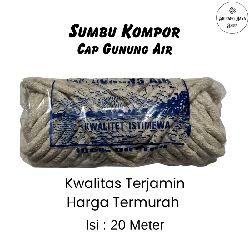 Jual Sumbu Kompor 20 Meter Cap Gunung Air – 100% Cotton, Tahan Lama ...