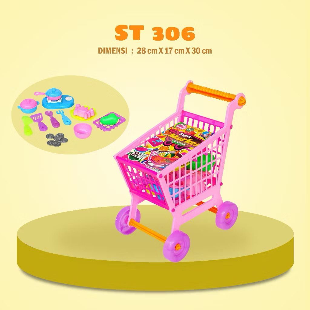 Jual HLS - Mainan Anak Trolley Supermarket Belanja / Mainan Trolly ...