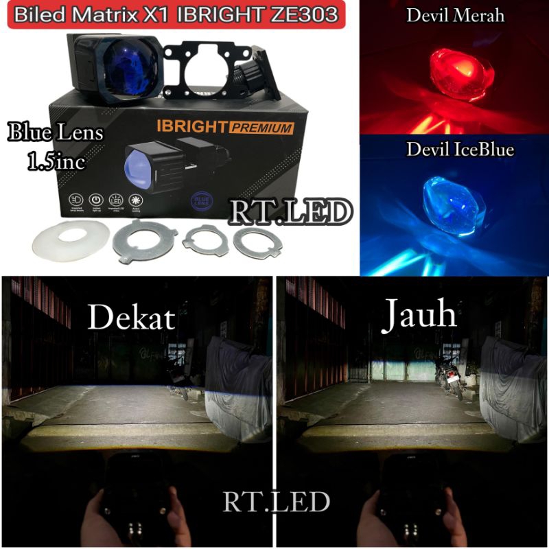 Jual Lampu Biled Matrix IBRIGHT ZE 303 Premium - Biled Projector Matrix ...