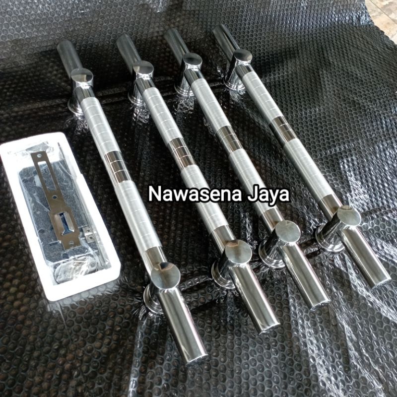 Jual 1 set Handle Pintu BAMBU 45cm 60cm 80cm + BODI KUNCI tarikan pintu ...