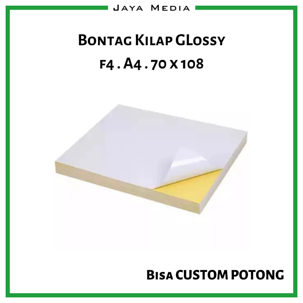 Jual Stiker Bontag Glossy Folio A4 70 x 108 | Shopee Indonesia