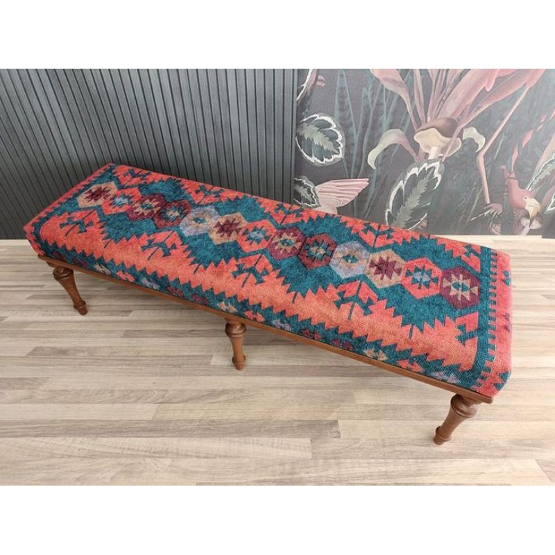 Jual stool,Ottoman Bench motif kain tenun | Shopee Indonesia