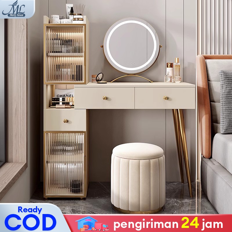 Jual Meja Rias Aesthetic / Meja Rias Lampu / Meja Rias Minimalis / Meja ...