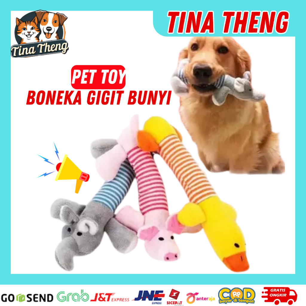 Jual Tinathengstore Mainan Gigit Bunyi "ANIMAL" Dog Chews Squeaky Toys ...