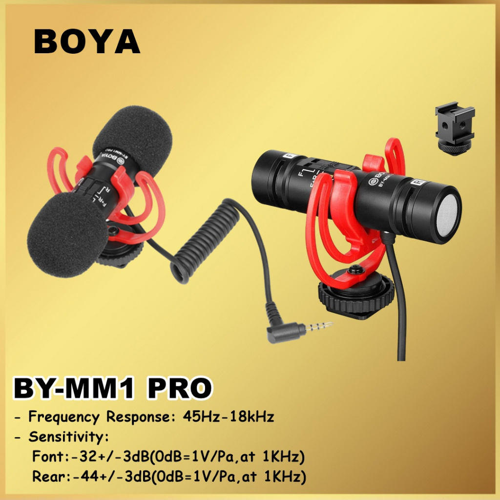 Jual Boya BY-MM1 Pro MM1Pro Dual Capsule Condenser Shotgun Mic Microphone | Shopee Indonesia