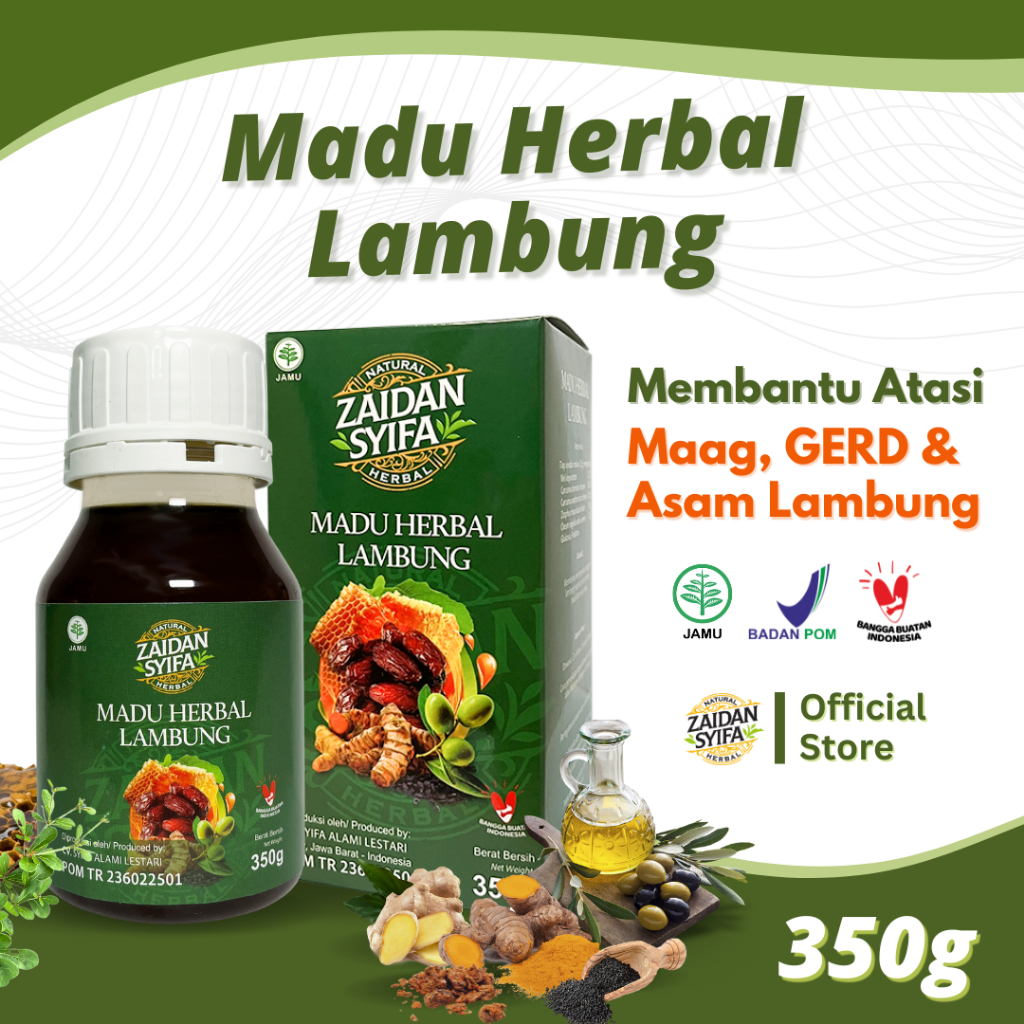 Jual Zaidan Syifa Madu Herbal Lambung 350g 100% Membantu atasi Asam Lambung Naik, Maag & Gerd ...